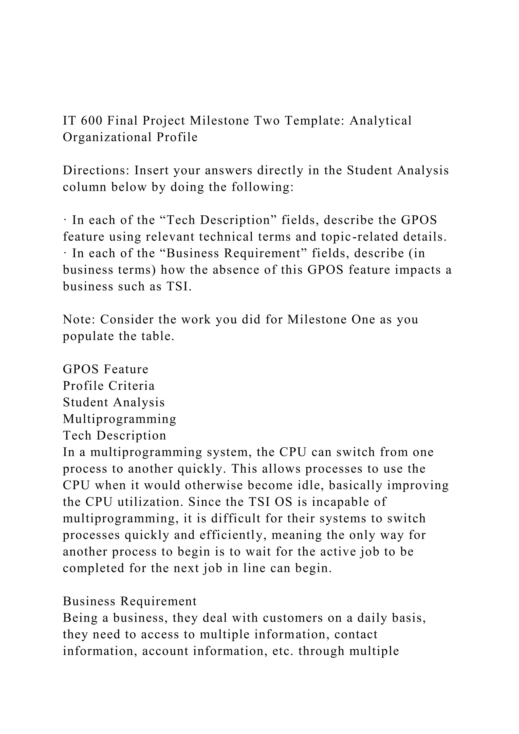 IT 600 Final Project Milestone Two Template Analytical Organiza.docx