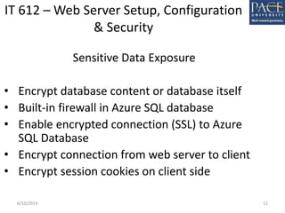 Class Project: Security in Microsoft Azure | PPTX