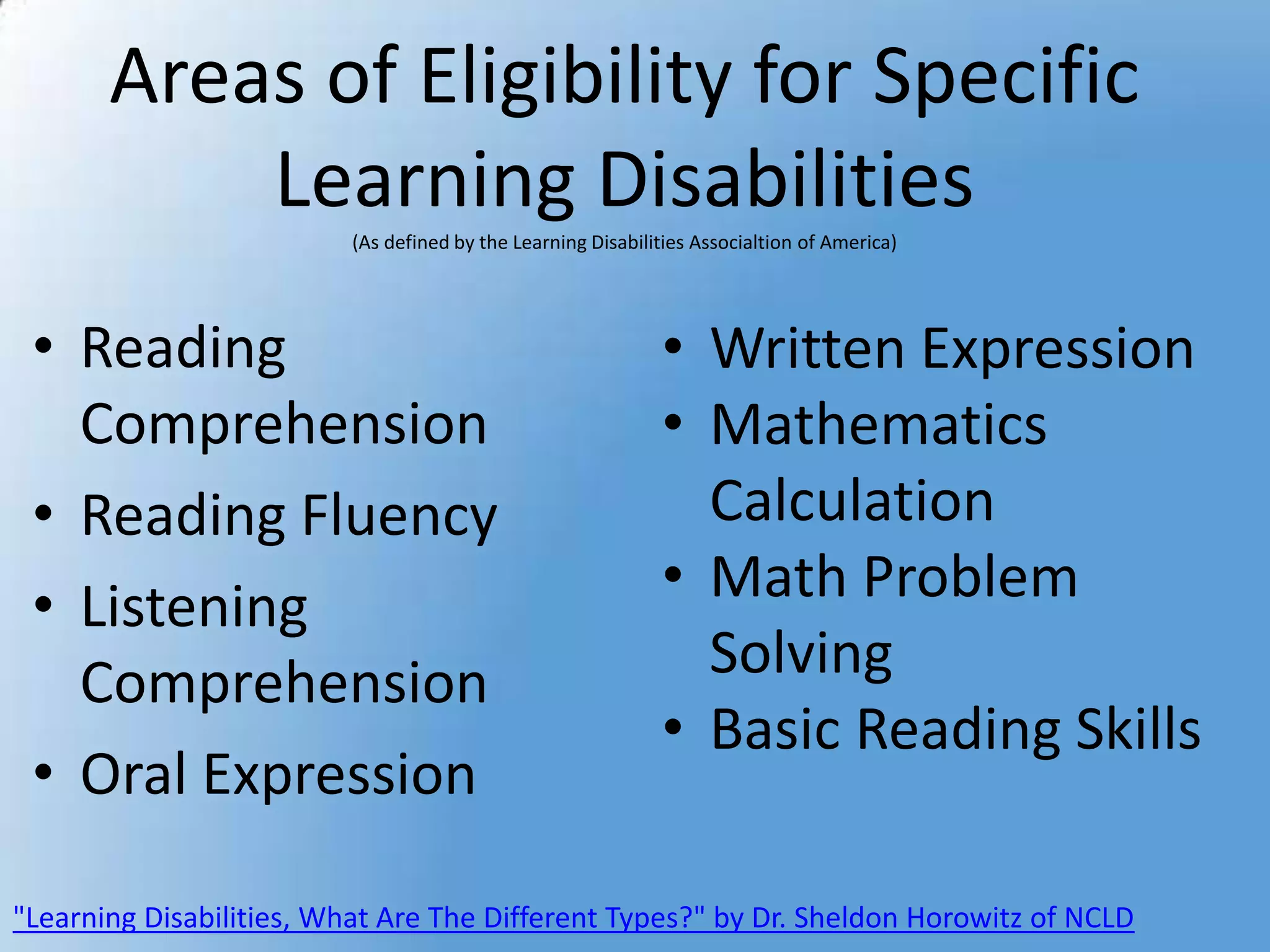 It6230 affects of learning disabilities andindicators | PPTX