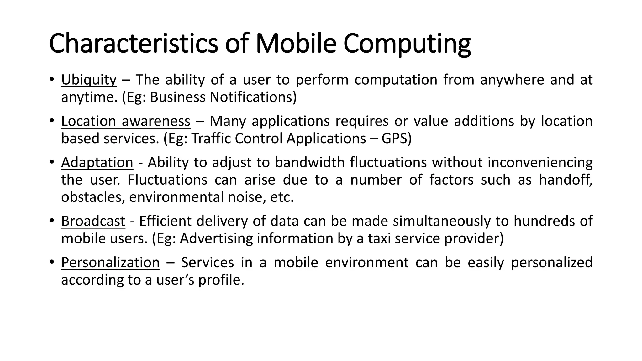 IT6601 Mobile Computing Unit I | PDF | Computer Networking | Computing