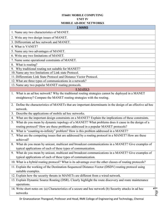 It6601 mobile computing unit 4 questions | PDF