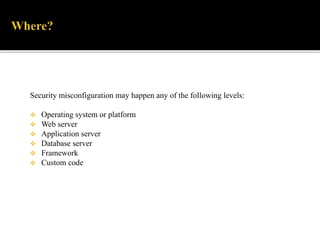 A5: Security Misconfiguration | PPT