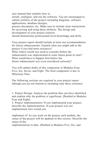 IT 700 Capstone Component 2 IT Project Report Guidelines a.docx