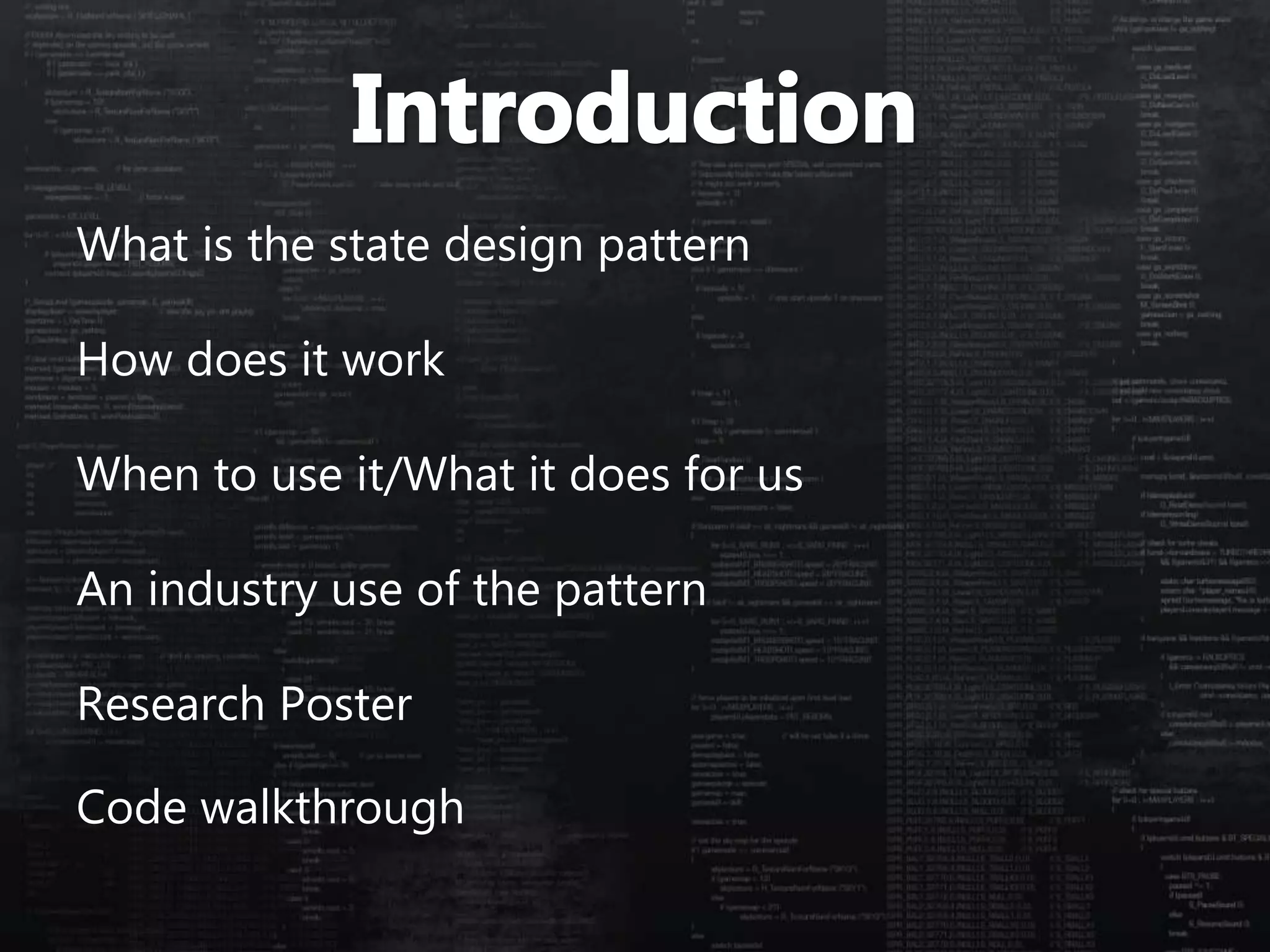 The State Design Pattern | PPTX