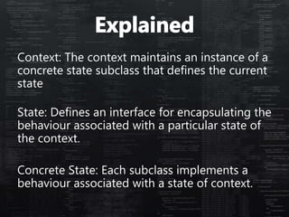 The State Design Pattern | PPTX