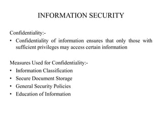 IT8073 INFORMATION SECURITY FOR FINAL YEAR COMPUTER SCIENCE ENGINEERING ...