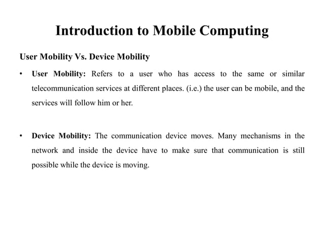 IT8602 Mobile Communication - Unit I Introduction | PDF