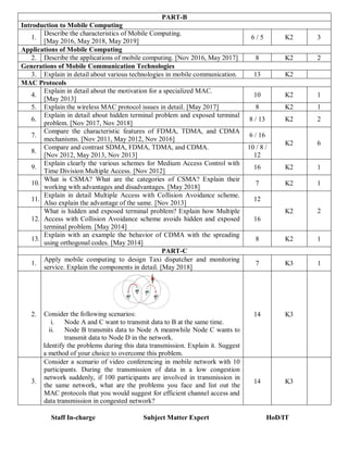 IT8602 Mobile Communication Question Bank | PDF
