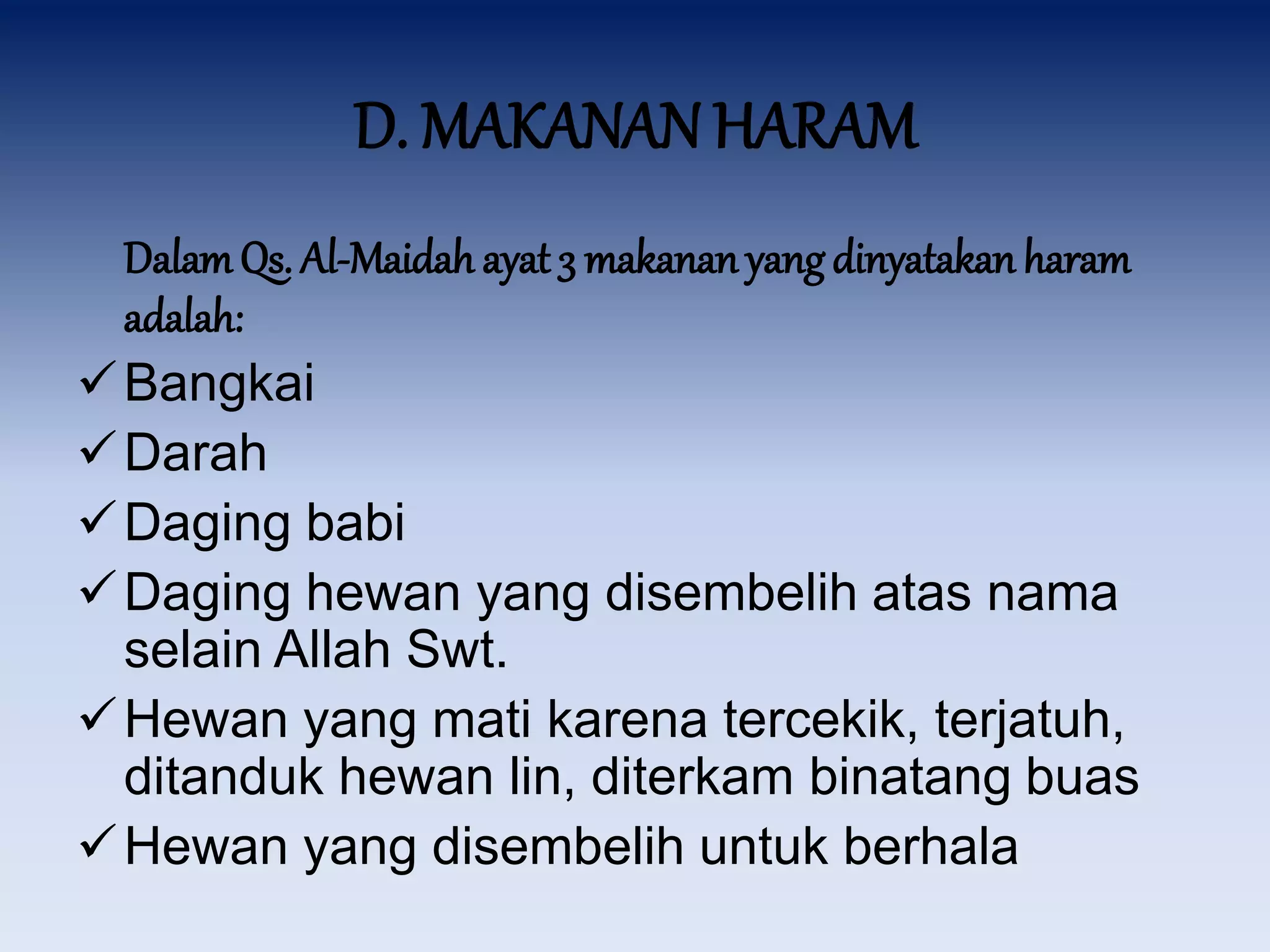 Halal dan Haram | PPTX