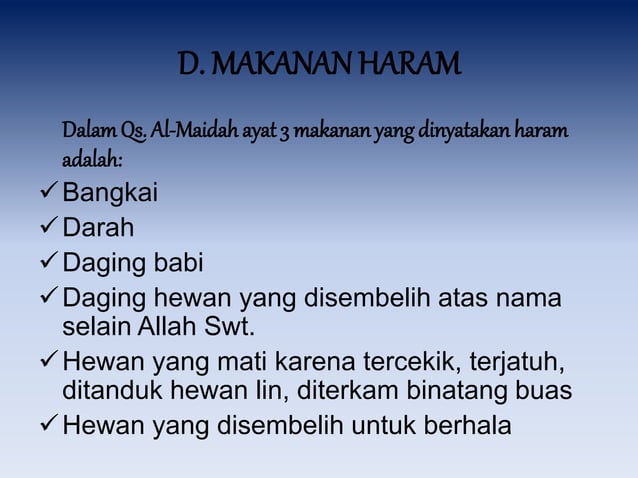 Halal dan Haram | PPTX