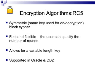 Database Security & Encryption | PPT | Databases | Computer Software and Applications