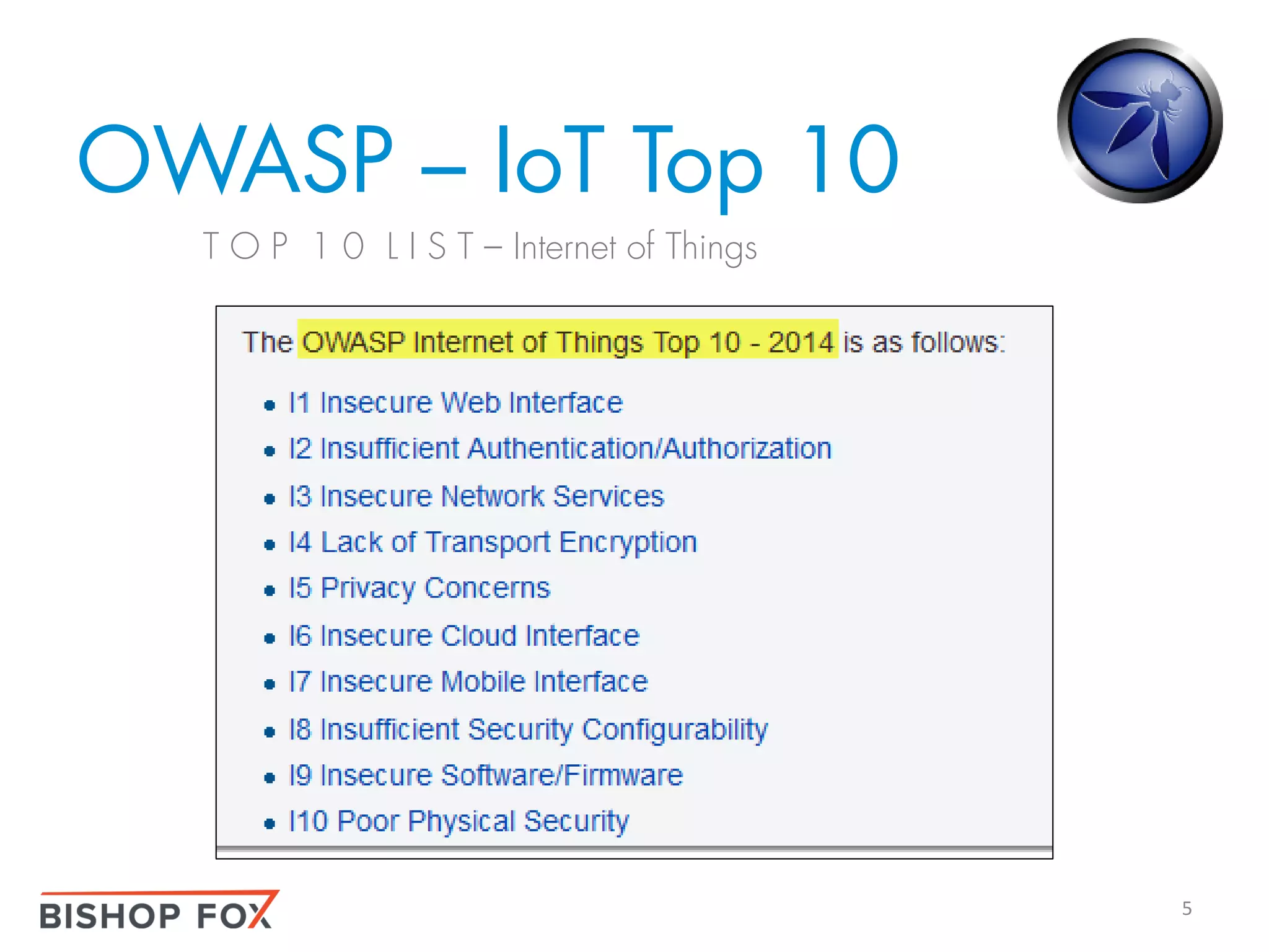 OWASP – Internet of Things (IoT) – Top 10 Vulnerabilities List | PDF