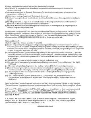 It act,2000 note | DOCX | Internet Safety | Parenting