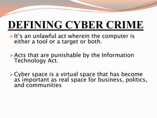 It act and cyber crime | PPTX