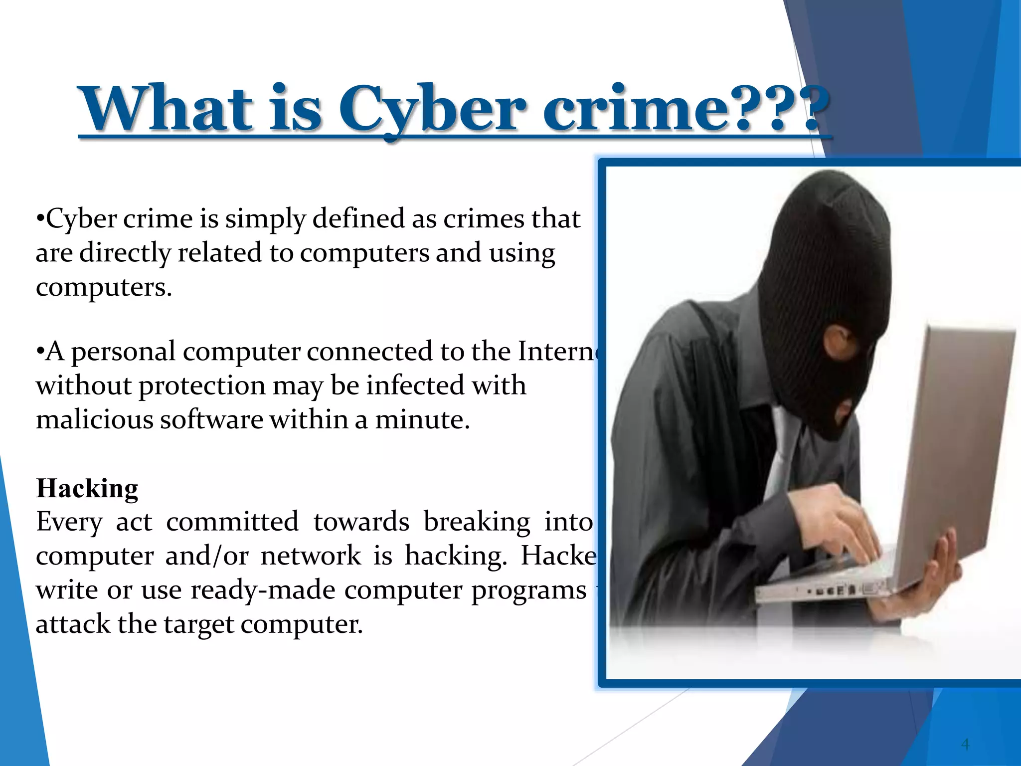 Cyber Crime(Hacking) - IT acts | PPTX