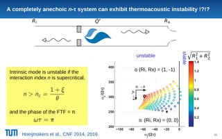 Consequences of intrinsic thermoacoustic feedback for combustion dynamics and combustion noise | PPT