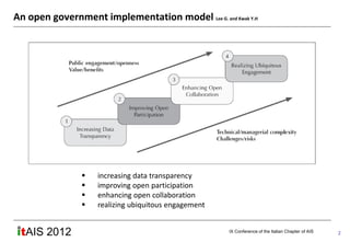An open Government Model for the Openness and the Modernization of the ...