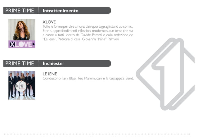 Palinsesti Mediaset Italia 1 autunno/inverno 2014 | PPT