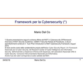 Italia cybersecury framework | PPT