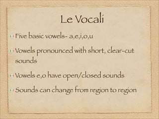 Italian- Introduction | PDF