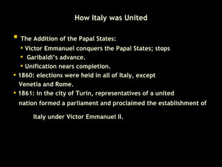 Italian and German Unification | PPT