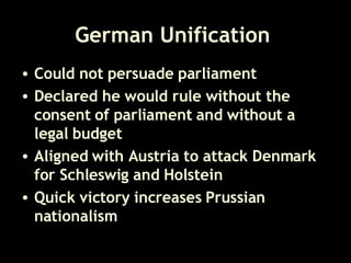 Italian and German Unification | PPT