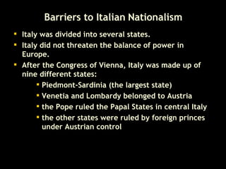 Italian and German Unification | PPT