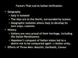 Italian and German Unification | PPT