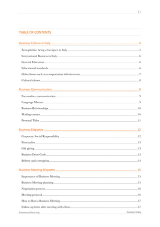 Italian business culture guide - Learn about Italy | PDF
