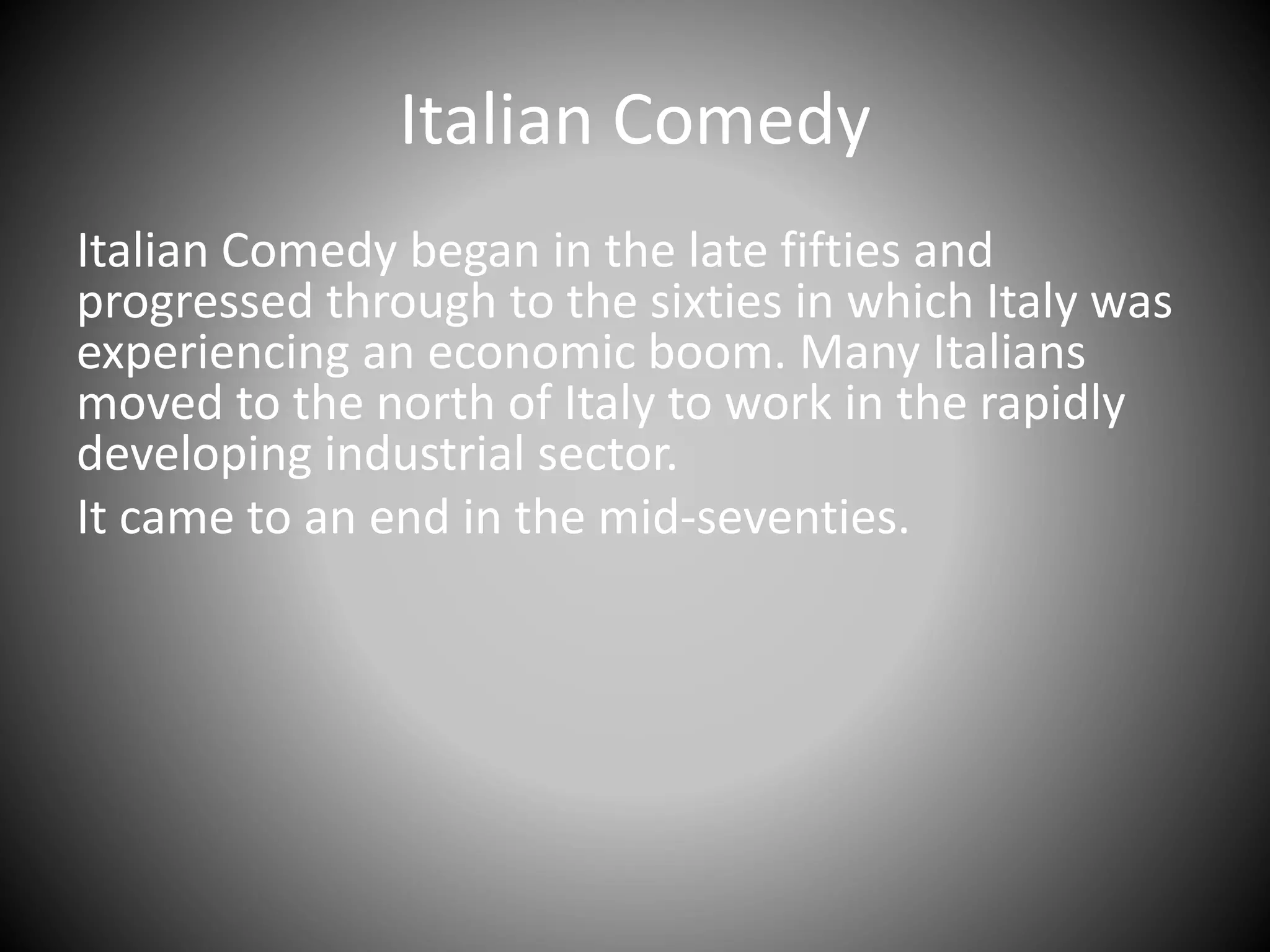 Italian comedy | PPTX