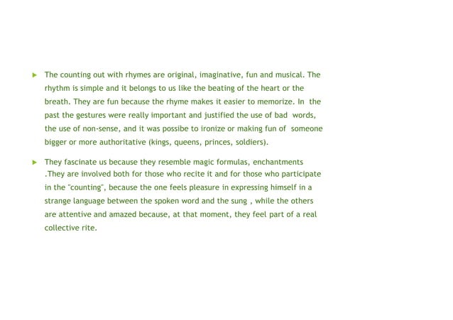 Italian counting out rhymes | PPT