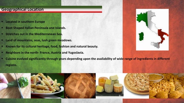 Italian cuisine | PPTX | Food & Drink
