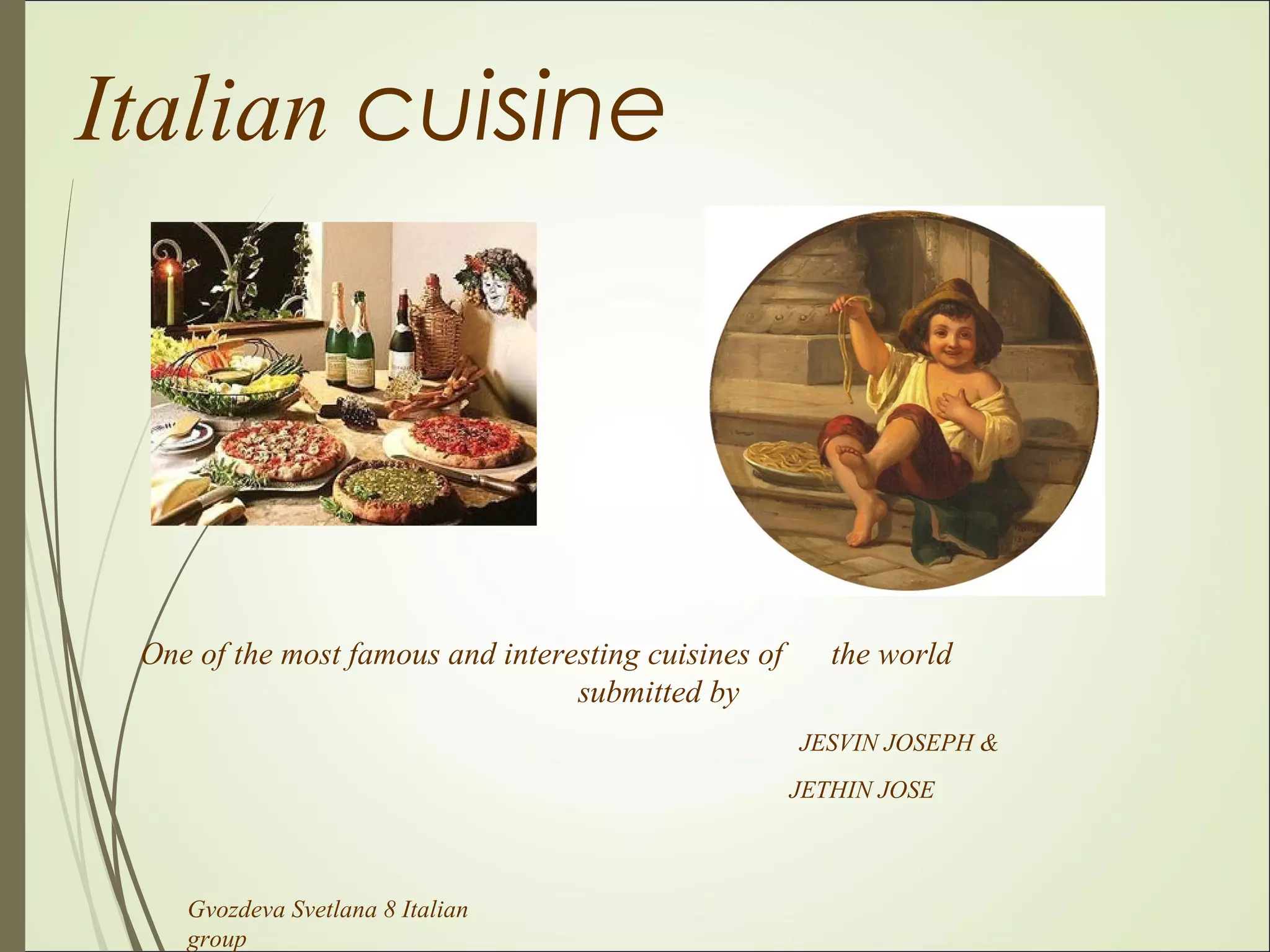 Italian cuisine | PPT