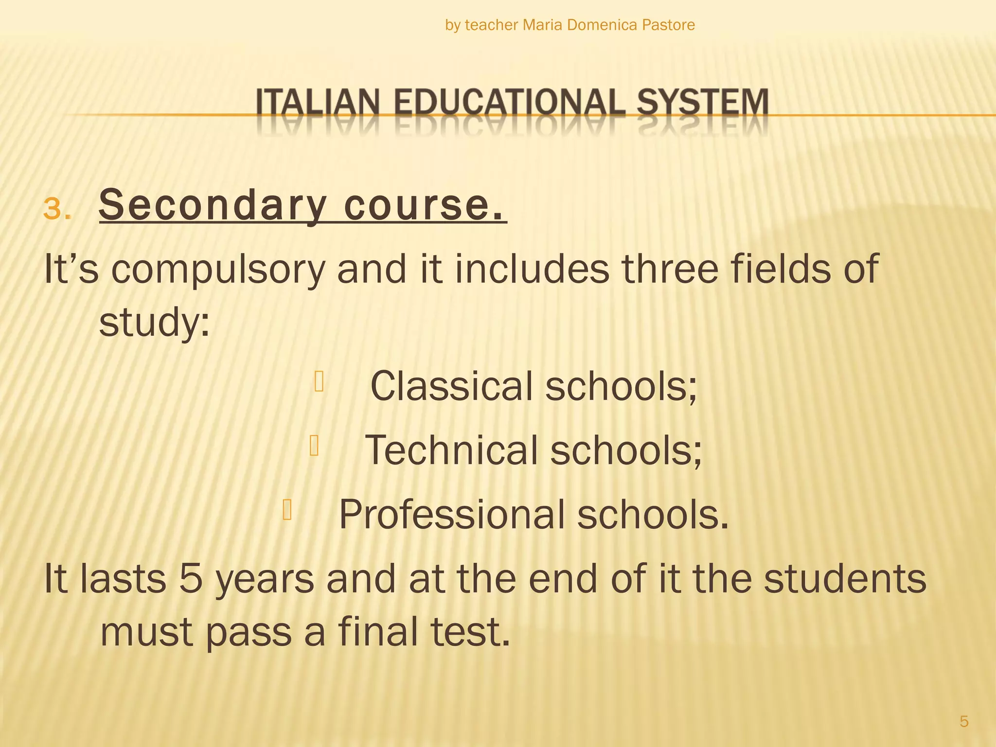 Italian educational system | PPT | Daycare and Pre-School | Parenting