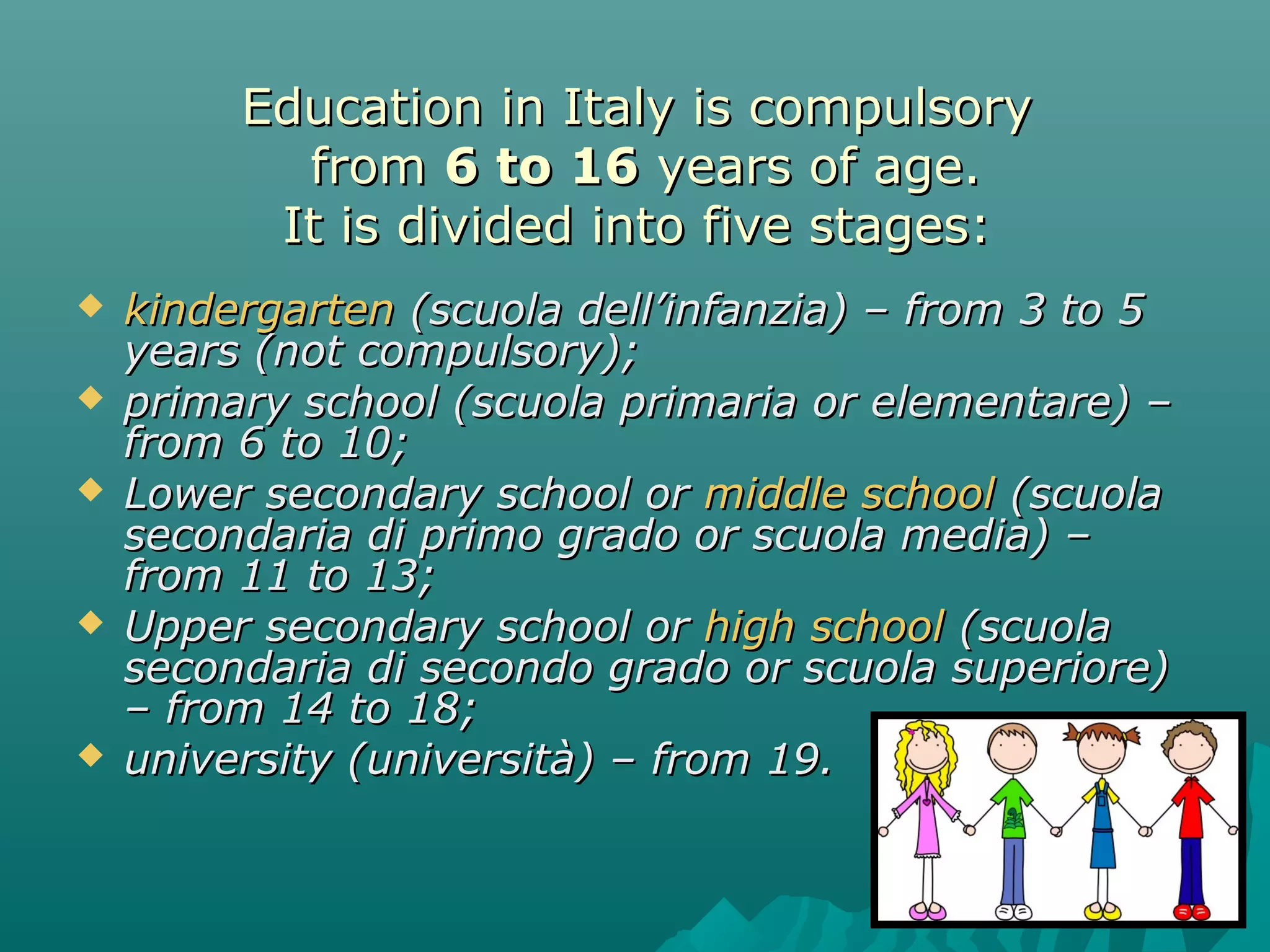 Italian education system | PPT