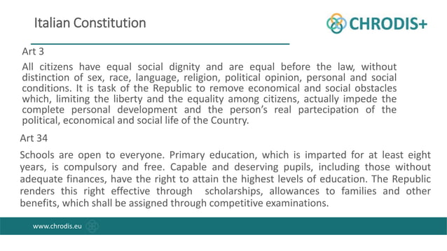 Key Features of the Education System in Italy | PPT