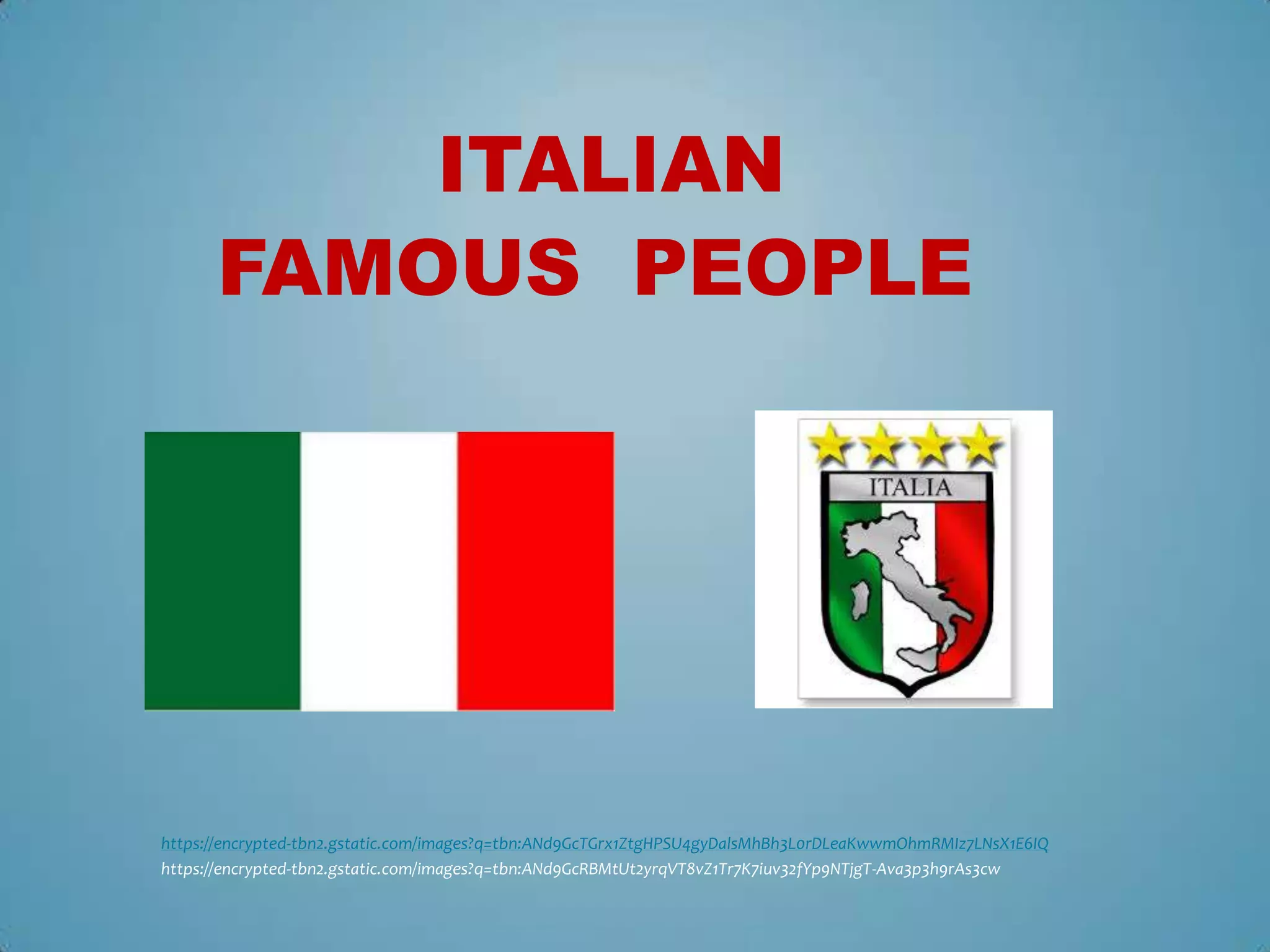 Italian famous people | PPTX