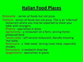 Italian food | PPT Italian food | PPT