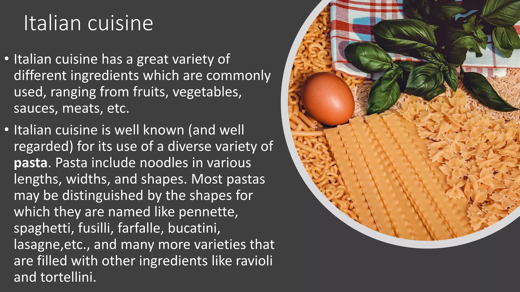 Italian food customs and traditions | PPTX