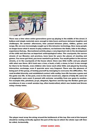 Italian games | DOCX | Board Games and Puzzles | Games and Puzzles