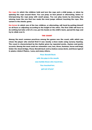 Italian games | DOCX | Board Games and Puzzles | Games and Puzzles