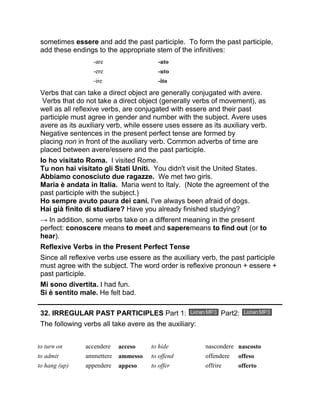 Italian I tutorial | PDF