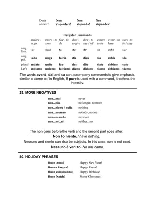 Italian I tutorial | PDF