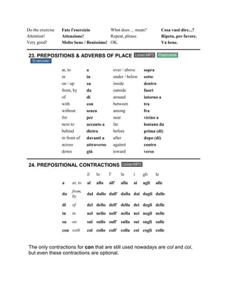 Italian I tutorial | PDF