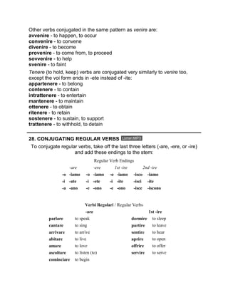 Italian I tutorial | PDF