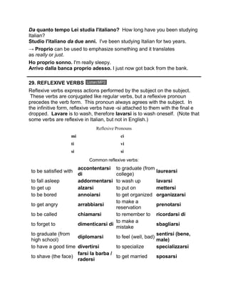 Italian I tutorial | PDF