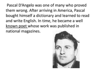 Italian immigrants in usa | PPTX