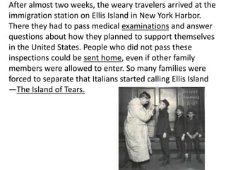Italian immigrants in usa | PPTX