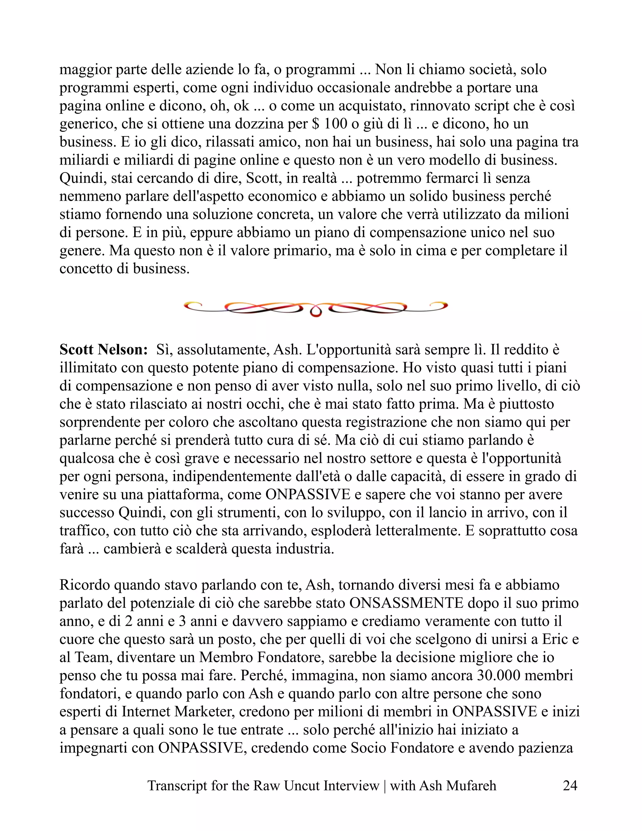 Italian interview transcript | PDF