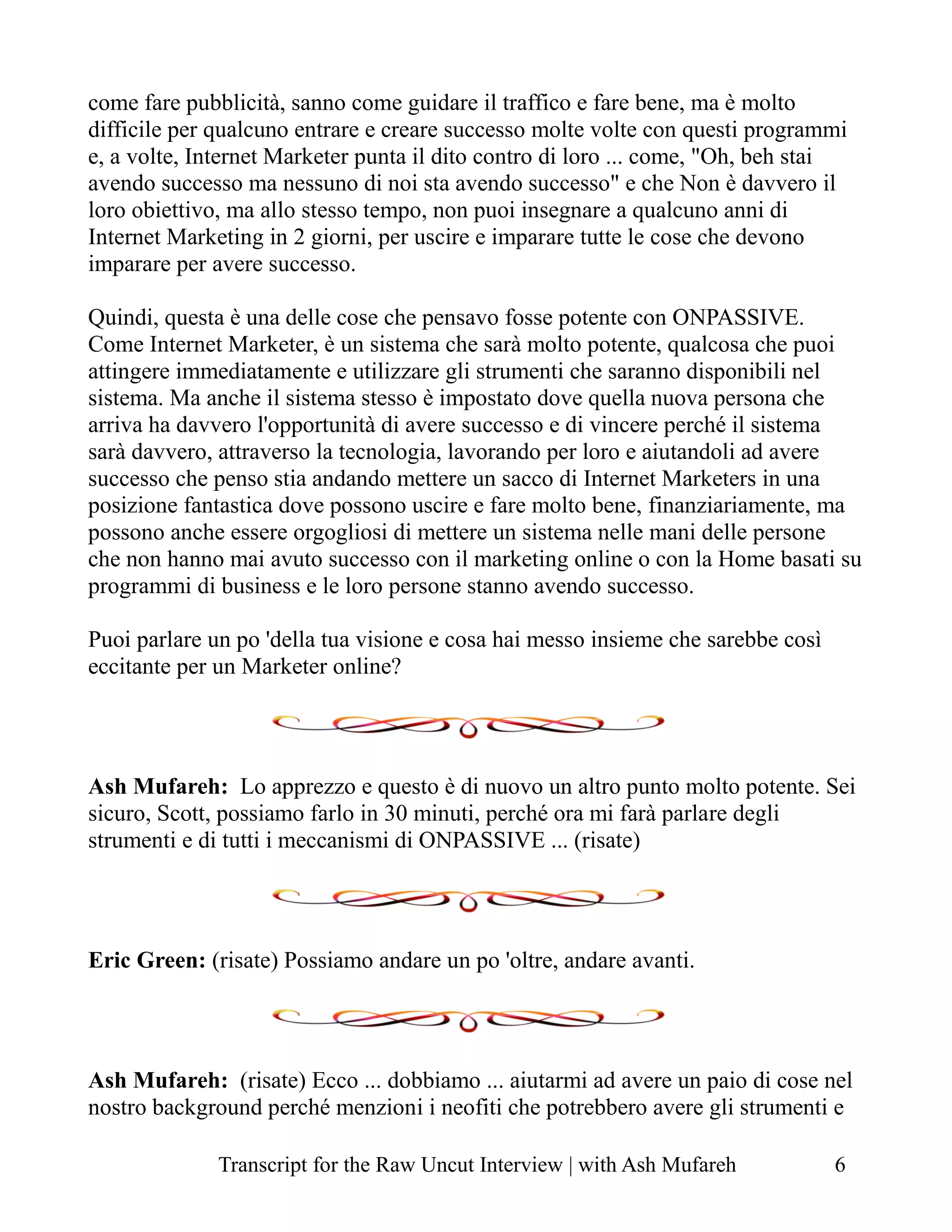 Italian interview transcript | PDF